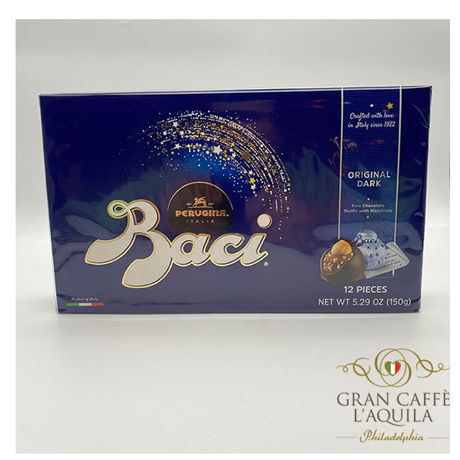 BACI DARK CHOCOLATES GIFT BOX - PERUGINA - 12 PIECES- 5.29oz- DARK CHO ...